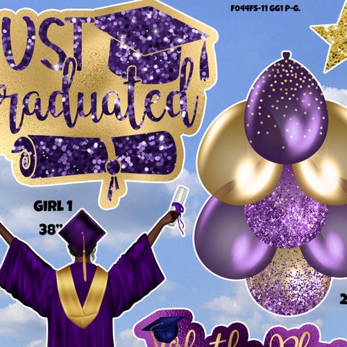 Graduation Red Blue & White CONGRATS Graduate Flair Yard - Etsy