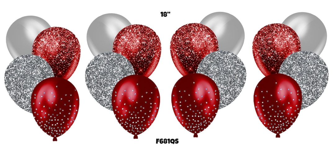 18" Balloons Color Options Custom Quarter Sheet Yard Cards - Etsy