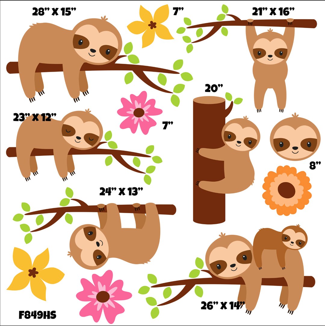 Sloths Yard Cards (F849HS) - Etsy