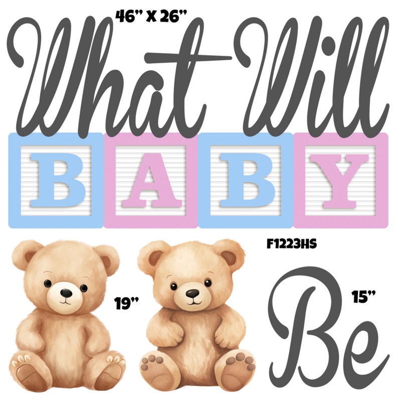 Baby Bear Balloons What Will Baby Be? Full Sheet or Half Sheet Options ...