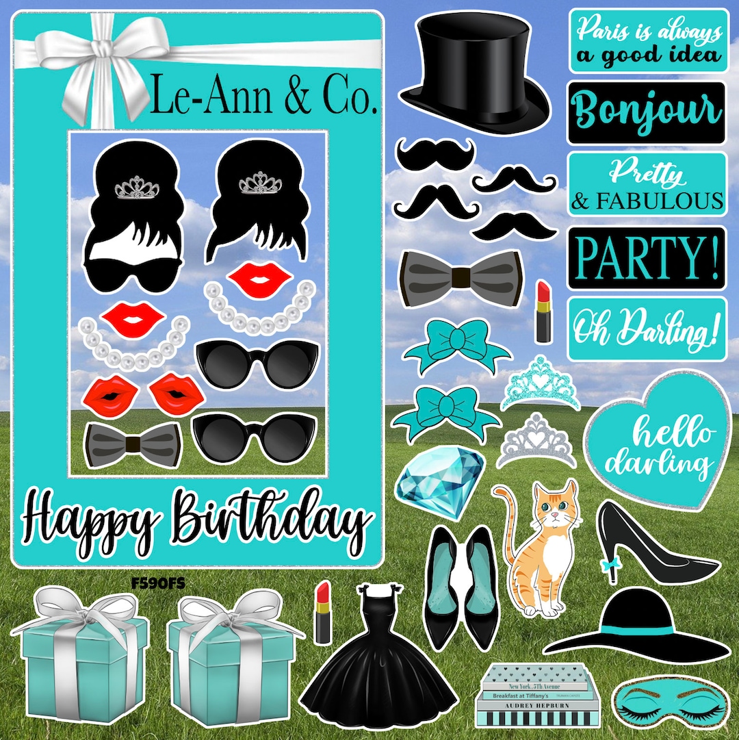 CUSTOMIZABLE Breakfast at Tiffany's Themed Photo Booth & Props - Etsy