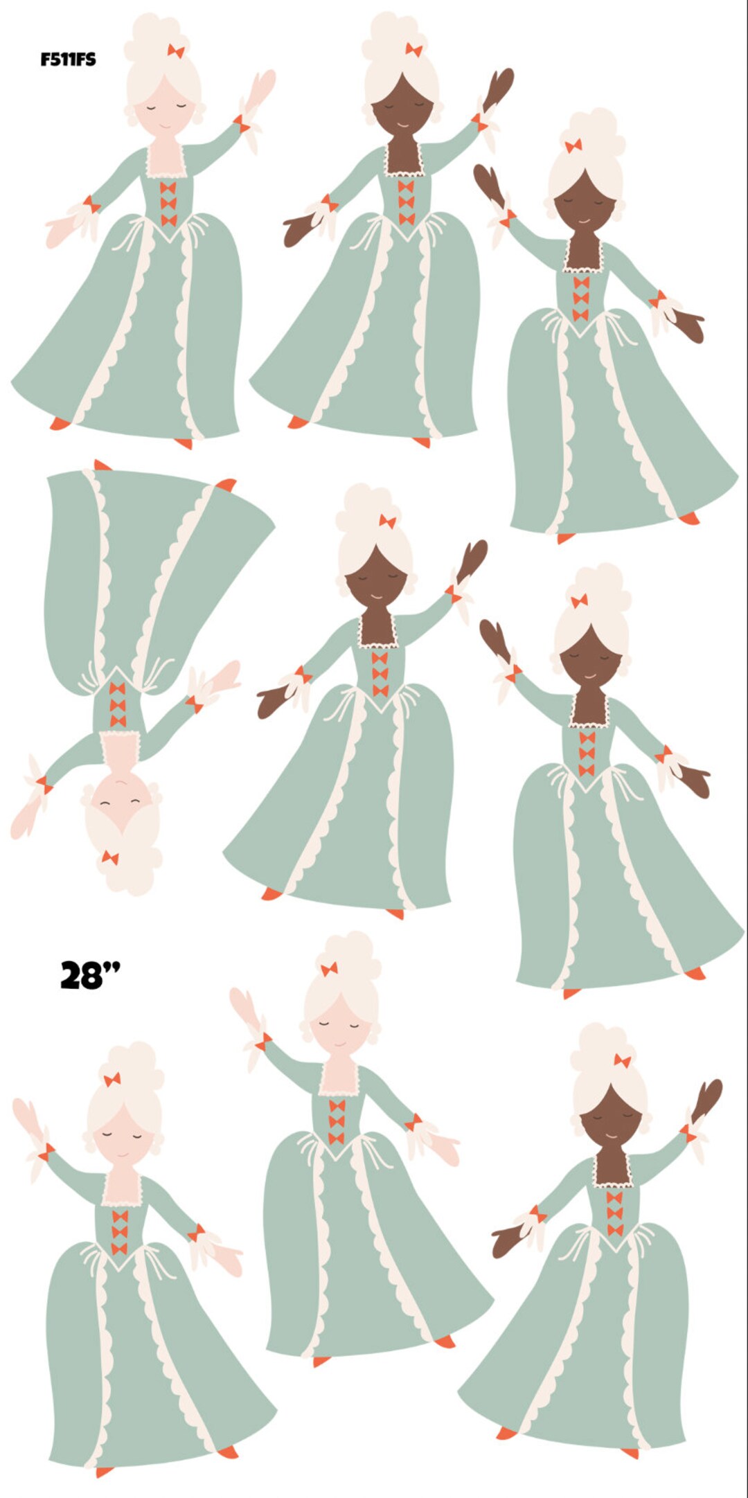 9 Ladies Dancing 12 Days of Christmas Yard Cards (F511FS) - Etsy