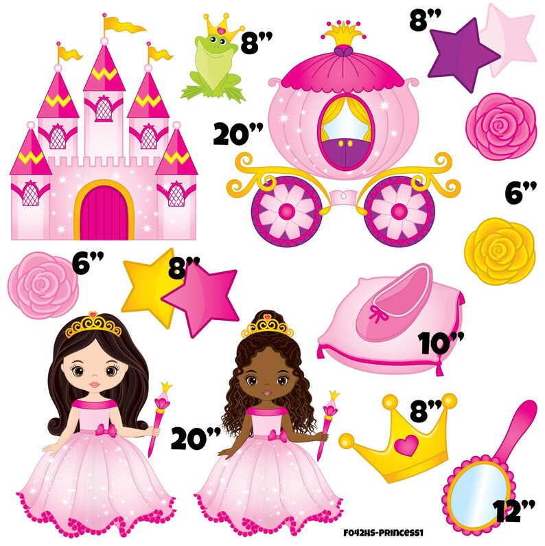 Princess Flair Pink Theme Yard Cards (F042HS) - Etsy