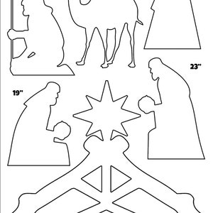 Christmas Nativity Silhouette Yard Cards F514FS - Etsy