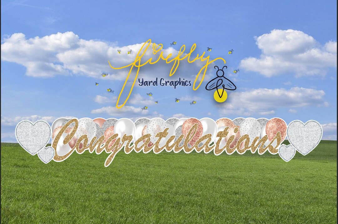 Congratulations Script Gold, Rose Gold, Silver & White EZ Set With ...