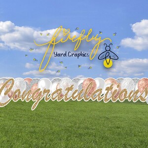 Congratulations Script Gold Rose Gold Silver & White EZ Set - Etsy