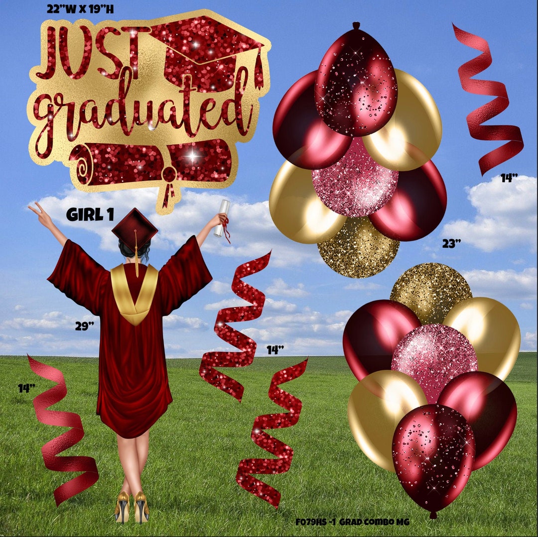 Graduation Flair W/ Graduate Half Sheet Yard Cards - Etsy