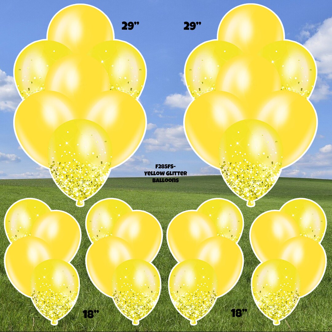 Yellow Balloons Yard Cards (F285HS) - Etsy