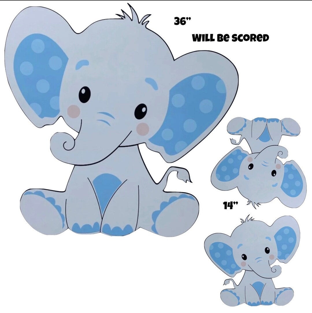 Extra Large Grey Elephants Yard Cards - Etsy