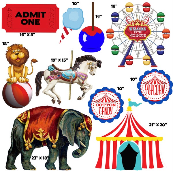 Carnival Yard Signs - Etsy