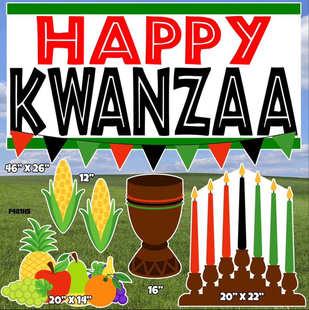Happy Kwanzaa Sign and Flair Yard Card Signs (F481HS) - Etsy