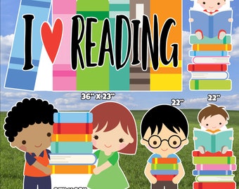 I Love Reading Sign - Etsy