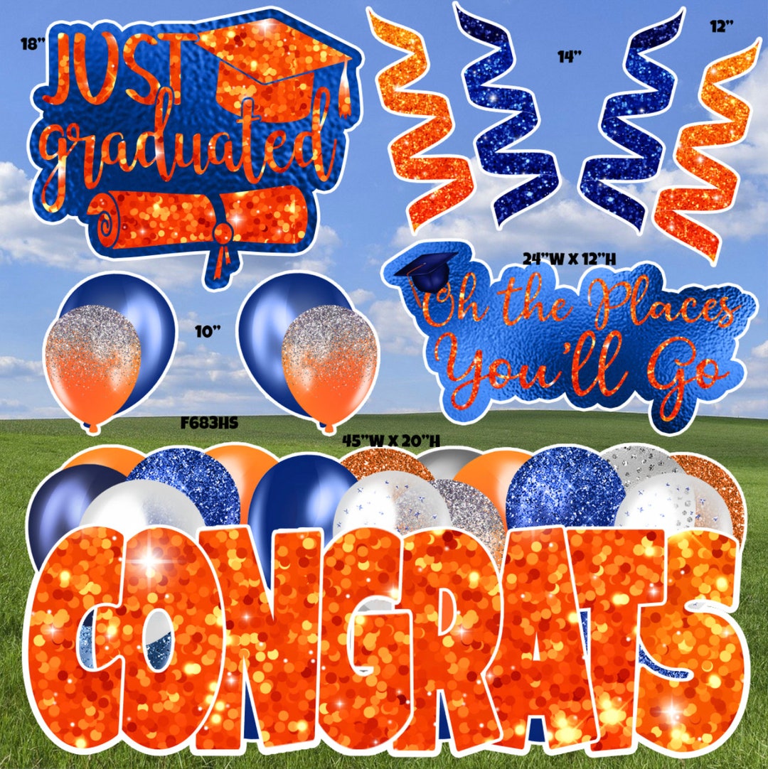 Congrats Graduation Signs & Flair Color Options Yard Cards - Etsy