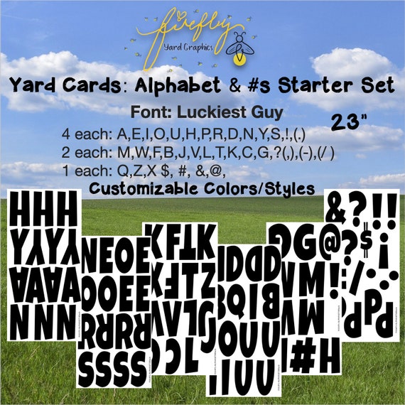 Starter Alphabet Set Letras de 23 Chico más | Etsy España