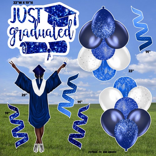 Graduation Red Blue & White CONGRATS Graduate Flair Yard - Etsy