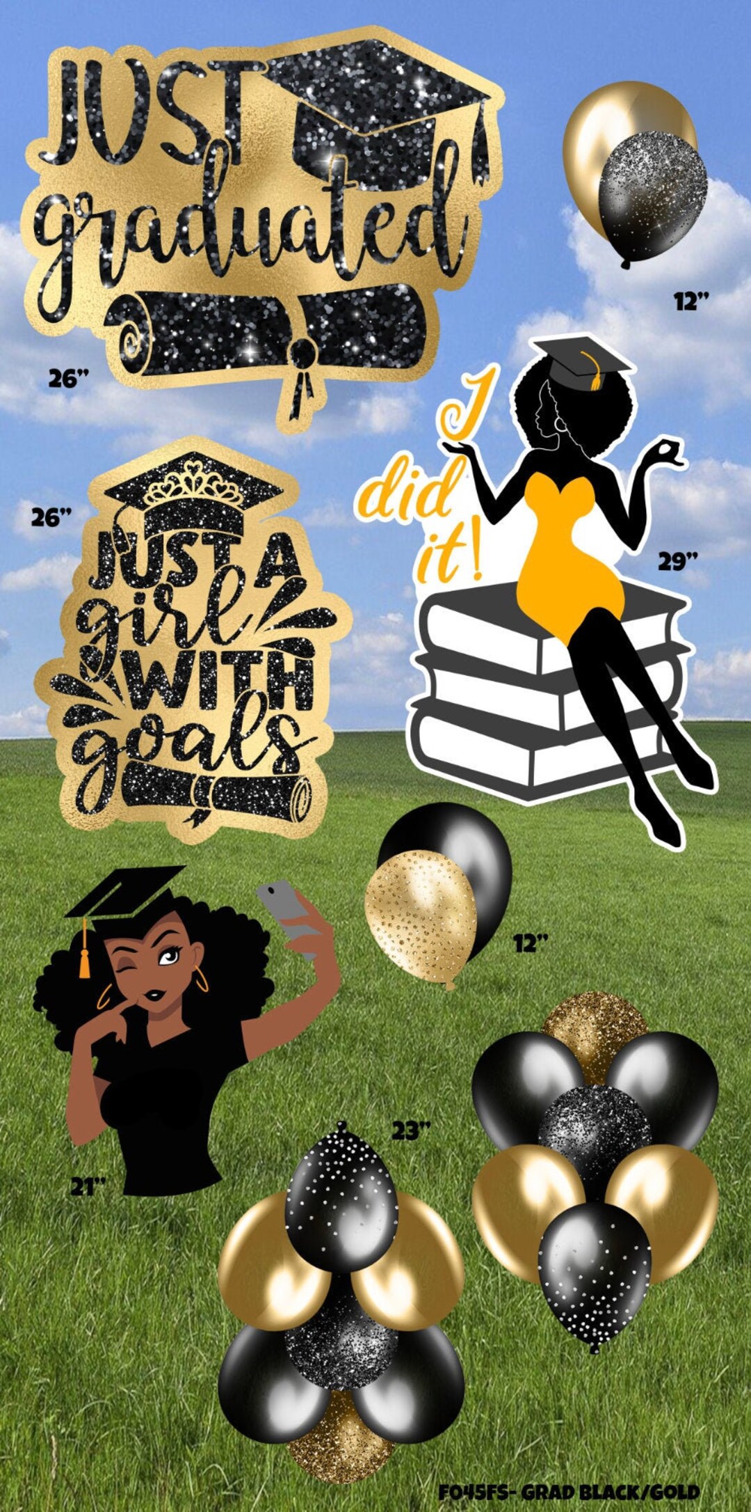 Graduation Flair Yard Cards - Etsy