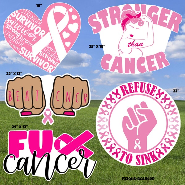 Breast Cancer Awareness Yard Signs - Etsy