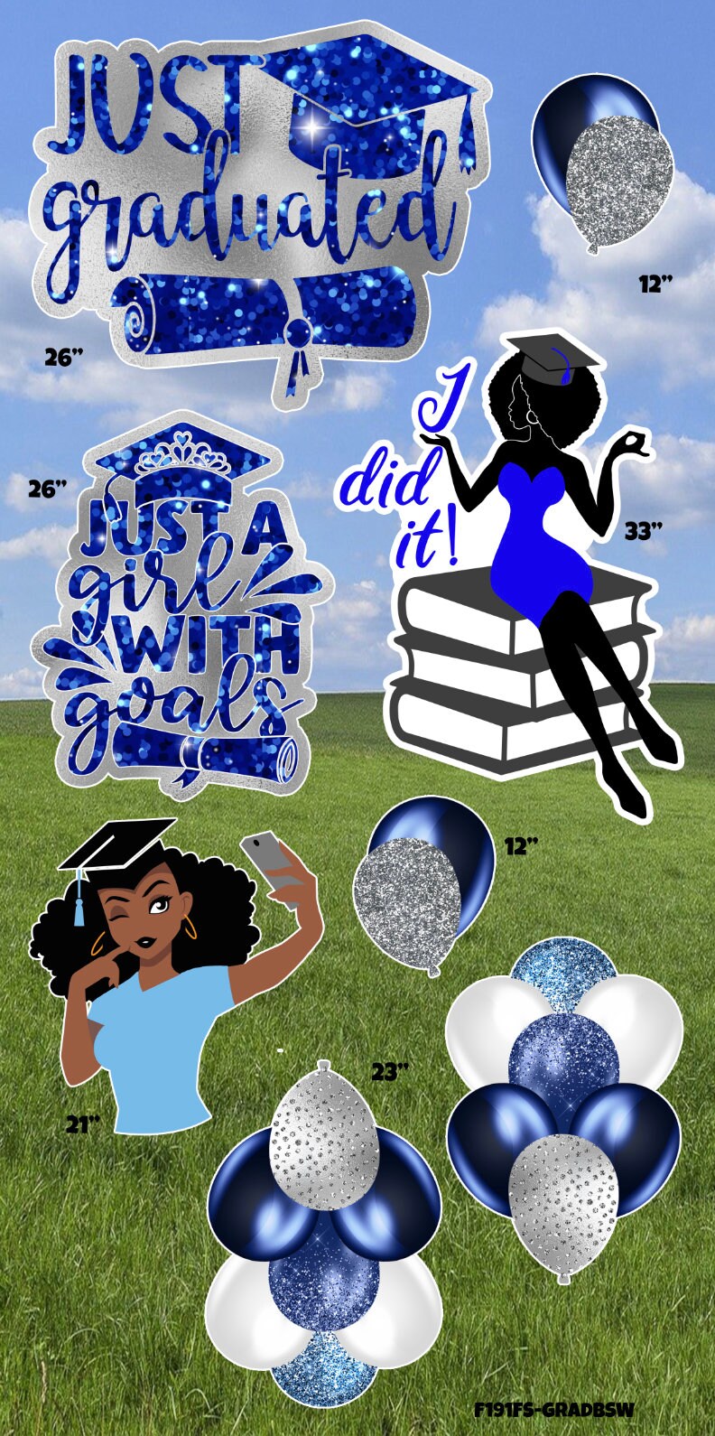 Graduation Flair Yard Cards | Etsy