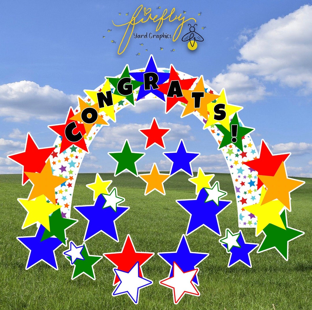 CONGRATS Stars Arch Set up Props - Etsy