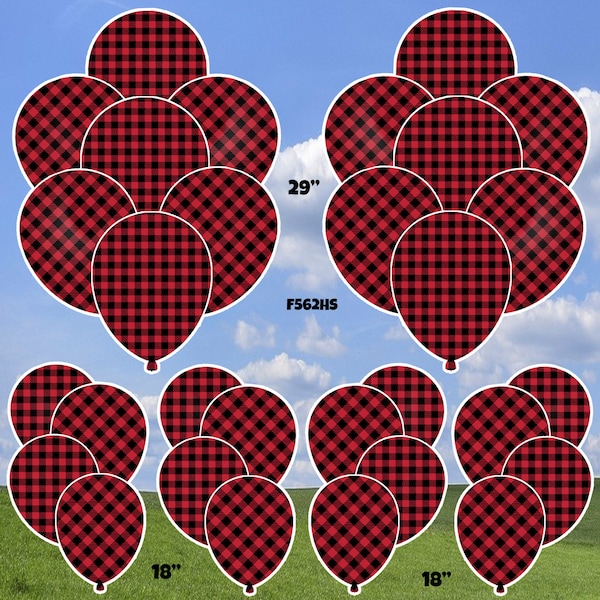 Buffalo Plaid Balloons - Etsy