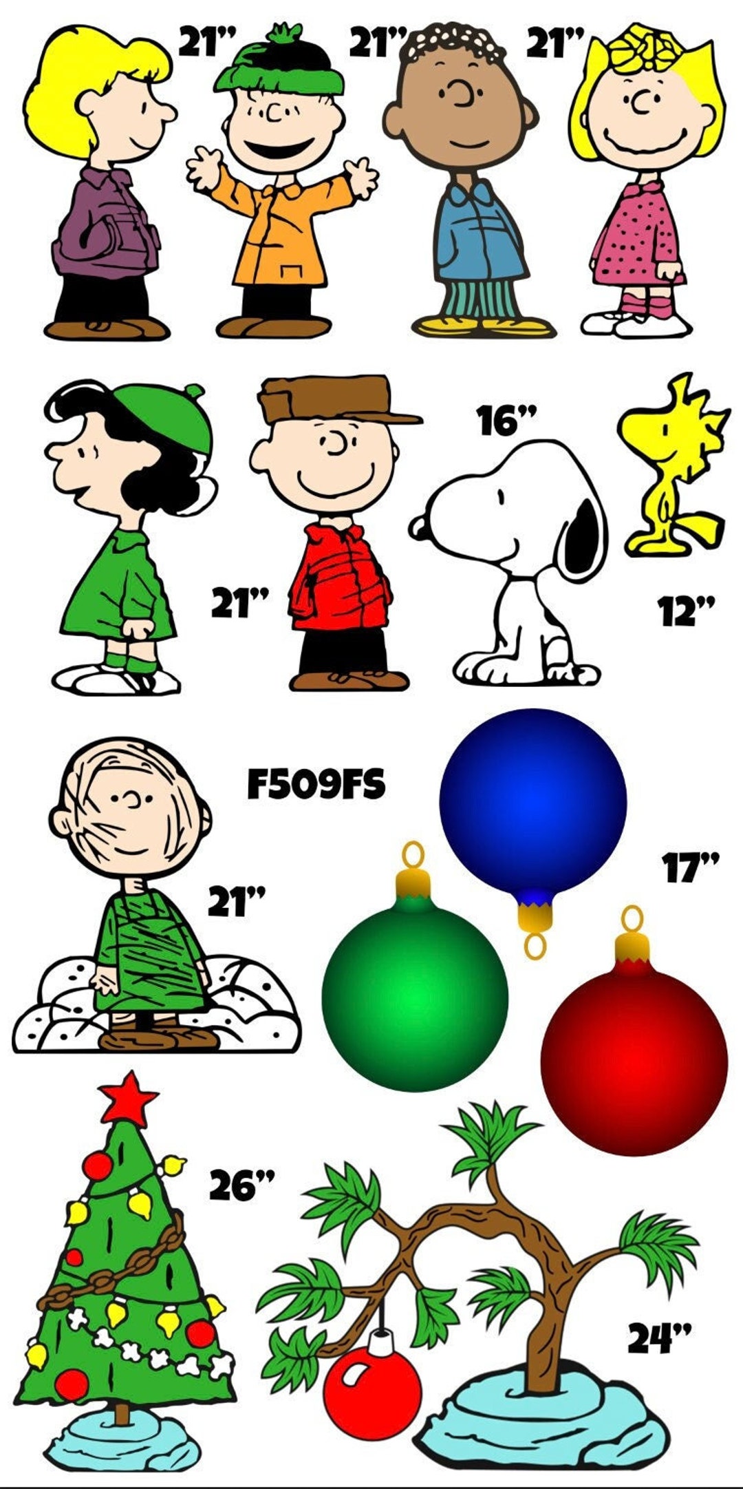 Cartoon Kids Christmas Characters UV Printed Yard Cards (F509FS) - Etsy