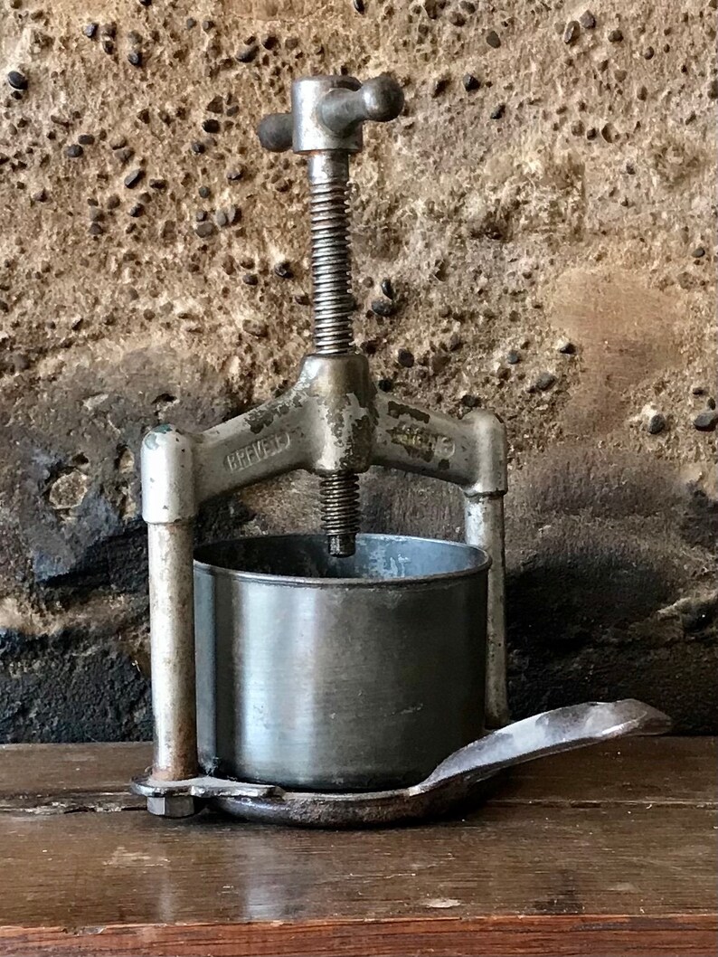 French Antique Iron Meat Juice/Food Press Table Top Press | Etsy