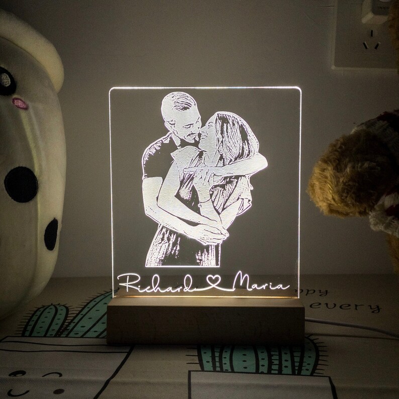 Photo Lamp Night Light, Picture Lamp, Portrait Night Light, 3d Photo ...