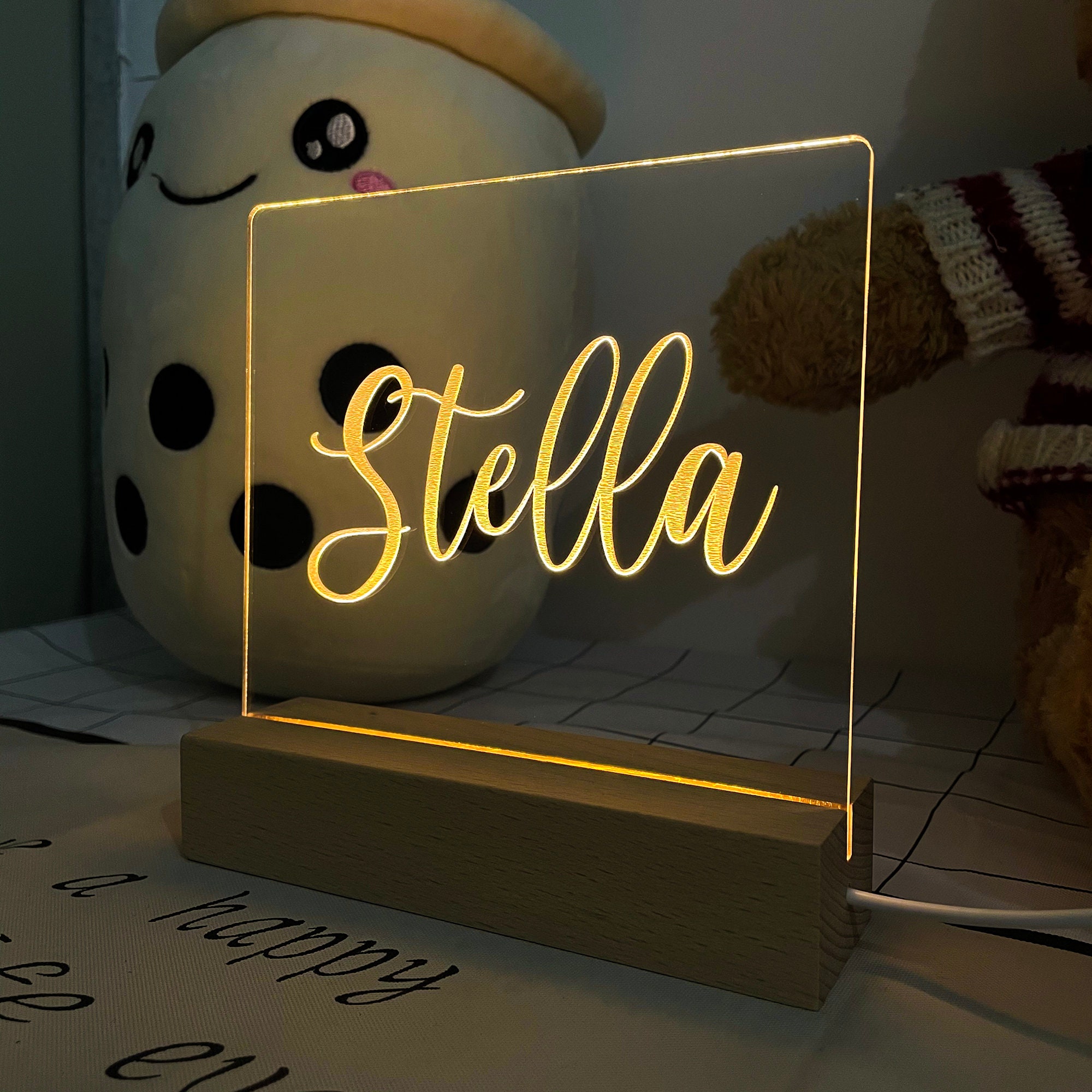 Name Night Light Personalized Night Light Custom Name Lamp | Etsy