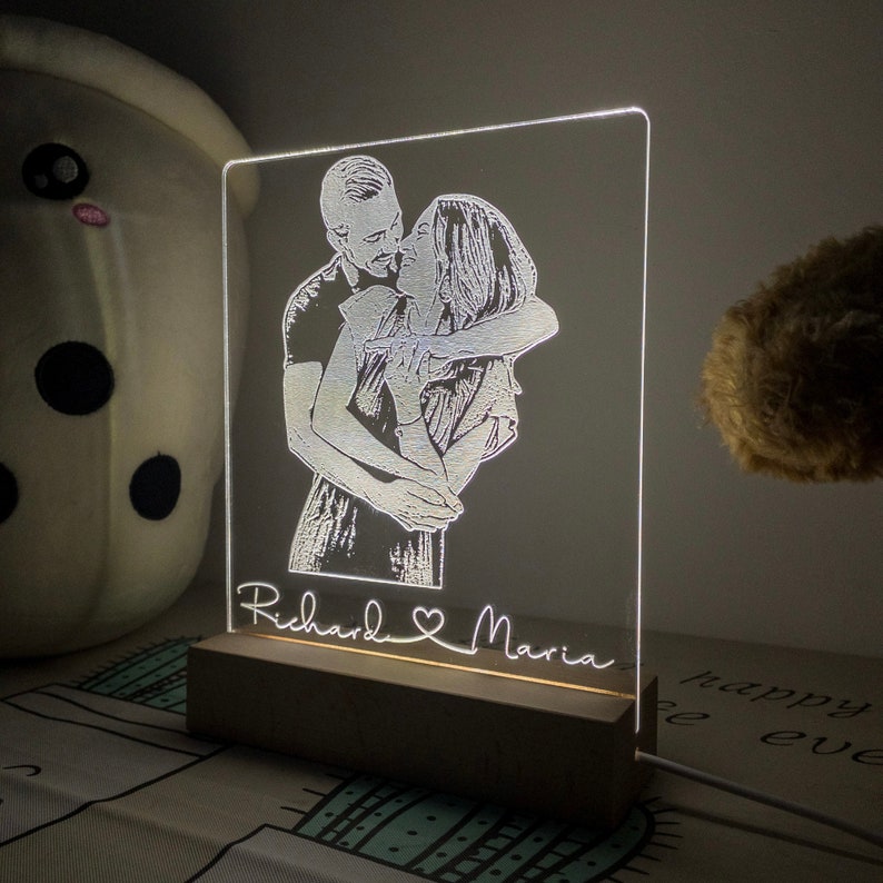Photo Lamp Night Light, Picture Lamp, Portrait Night Light, 3d Photo ...