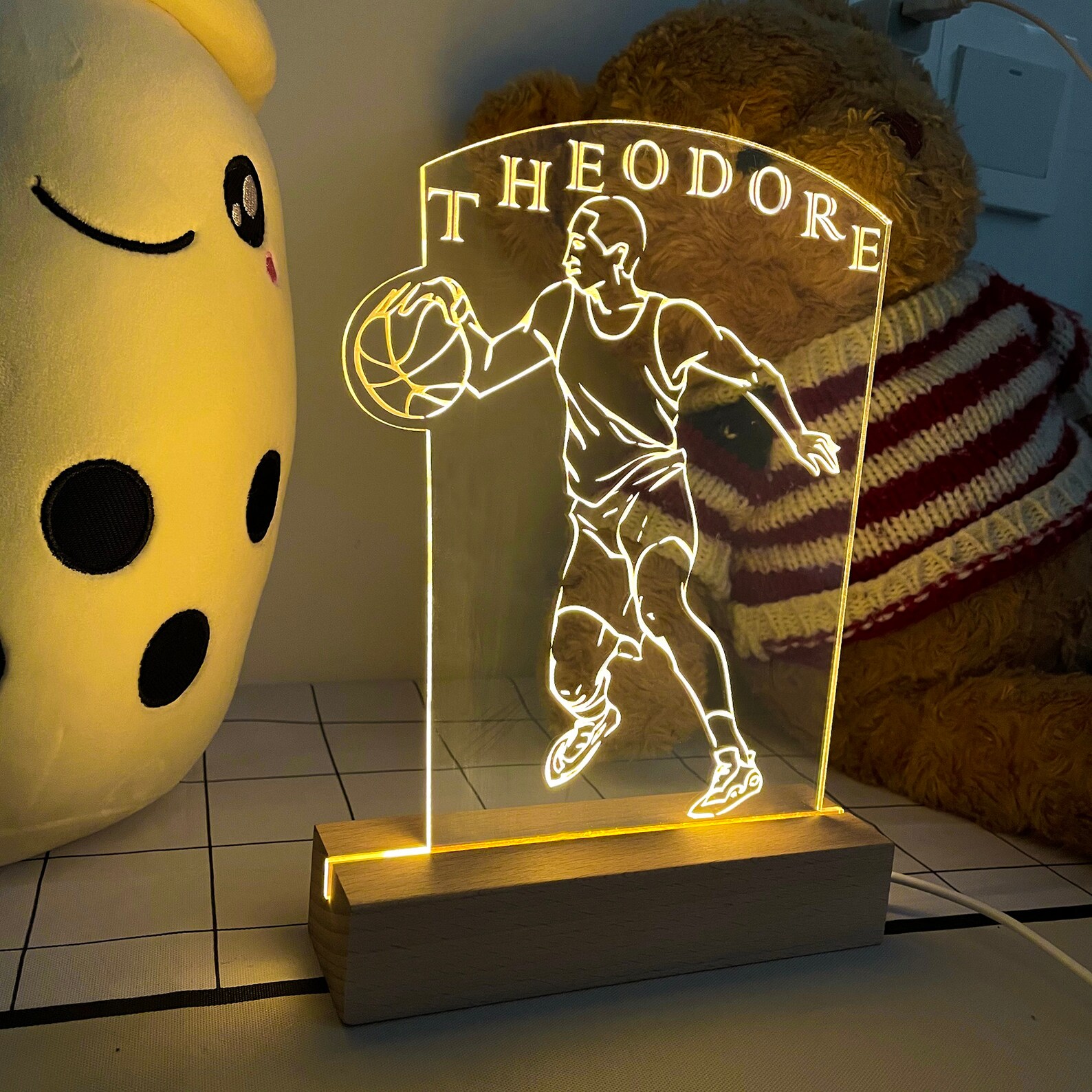 Personalized Basketball Night Lights Night Light Lamp Custom - Etsy