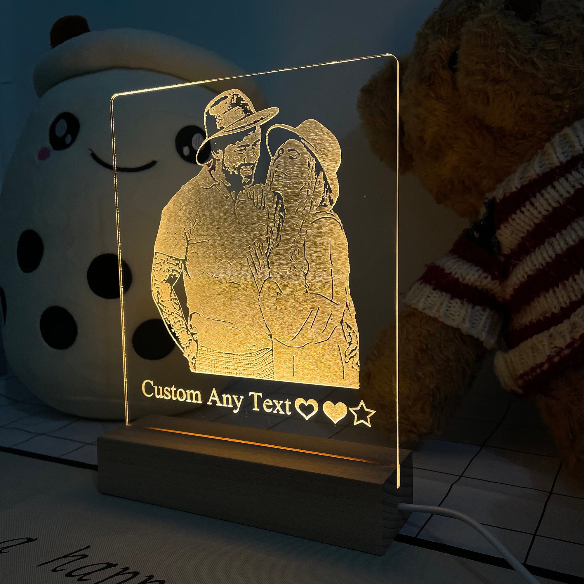 Personalized Photo 3D Lamp Custom Photo Desk Lamp Picture | Etsy