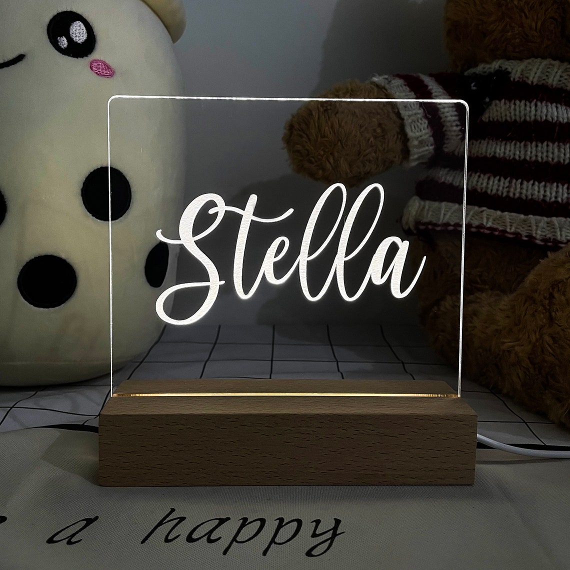 Name Night Light Personalized Night Light Custom Name Lamp | Etsy