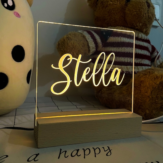 Name Night Light Personalized Night Light Custom Name Lamp | Etsy