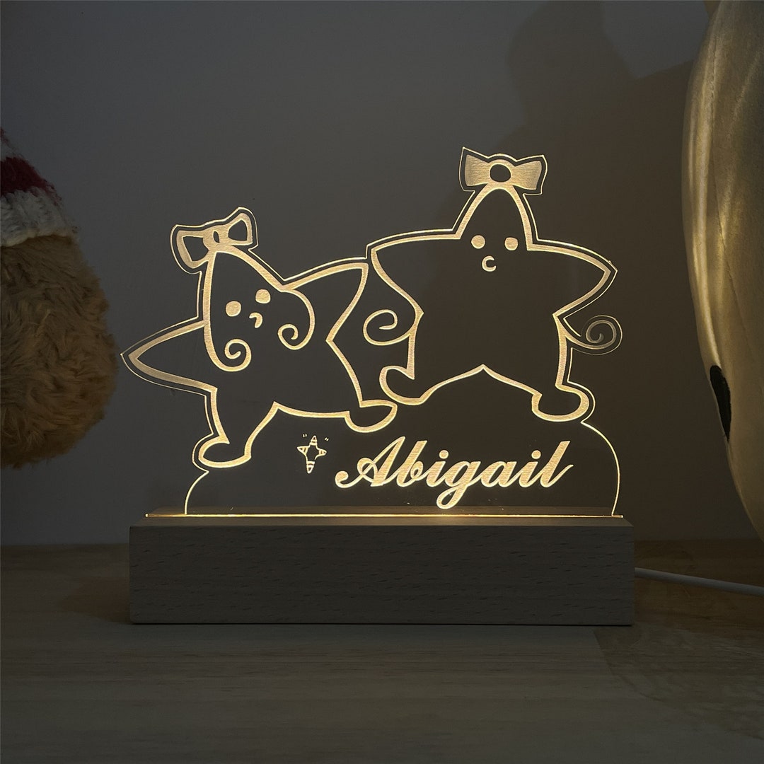 Cute Star Night Light, Newborn Gift, Baby Shower Gift, Nursery Lamp ...