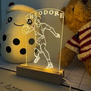 Personalized Basketball Night Lights, Night Light Lamp, Custom Night ...