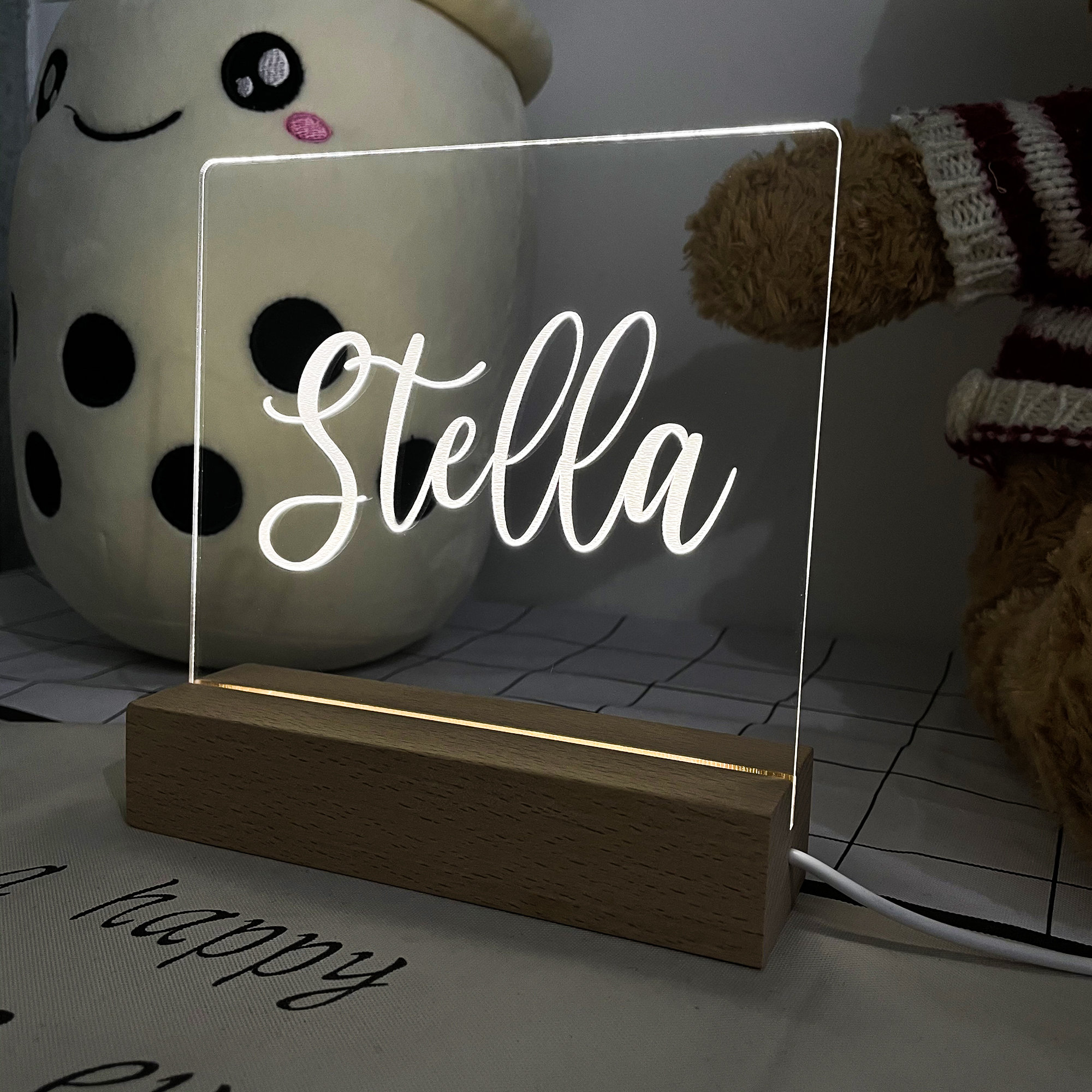 Name Night Light Personalized Night Light Custom Name Lamp | Etsy