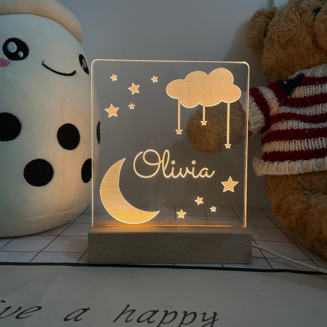 Personalized Night Light Table Lamp for Kids, Night Lights, Sleep ...