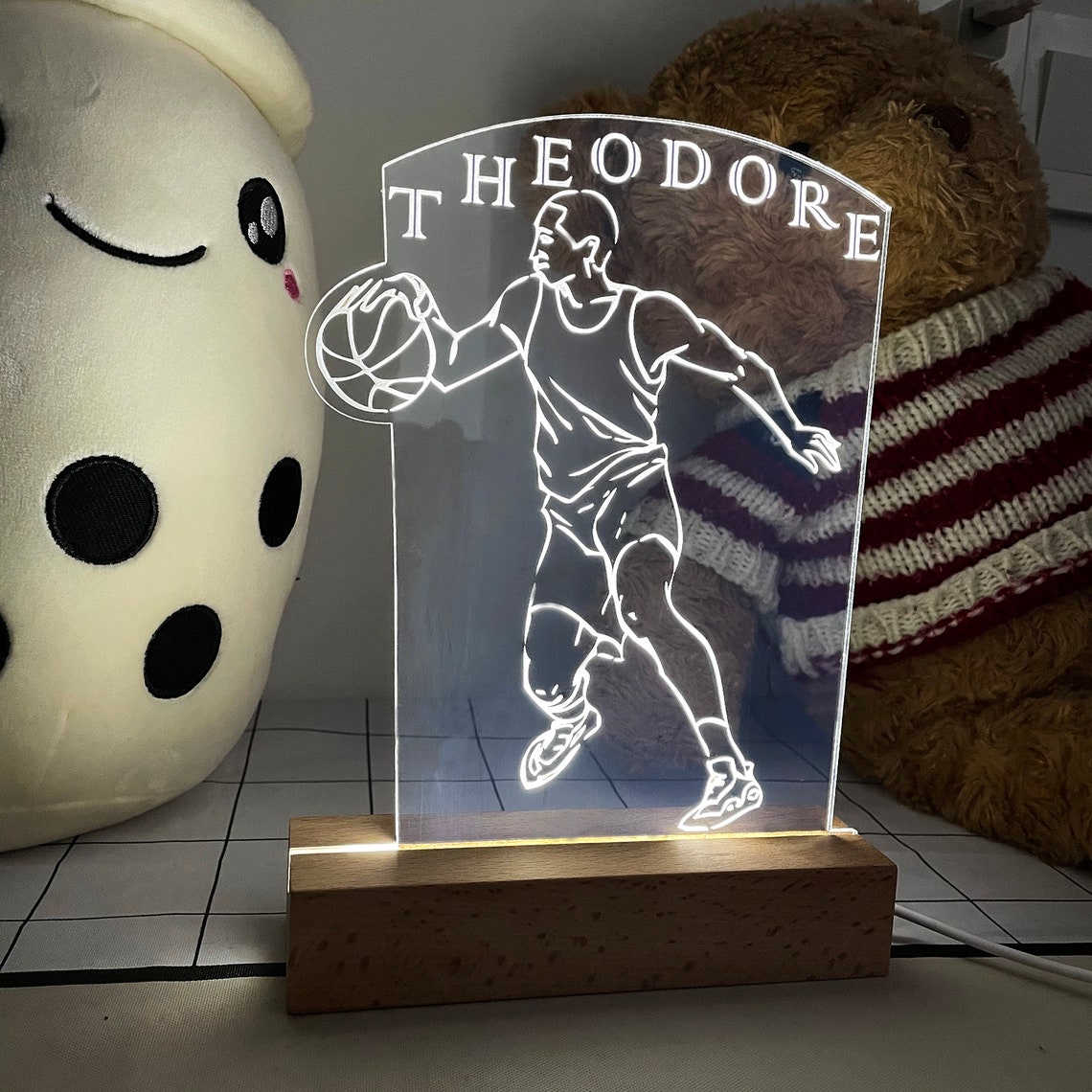 Personalized Basketball Night Lights, Night Light Lamp, Custom Night ...
