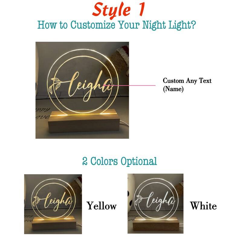 Custom Night Light Baby Gift, Newborn Gift, Birthday Gift, Christmas ...