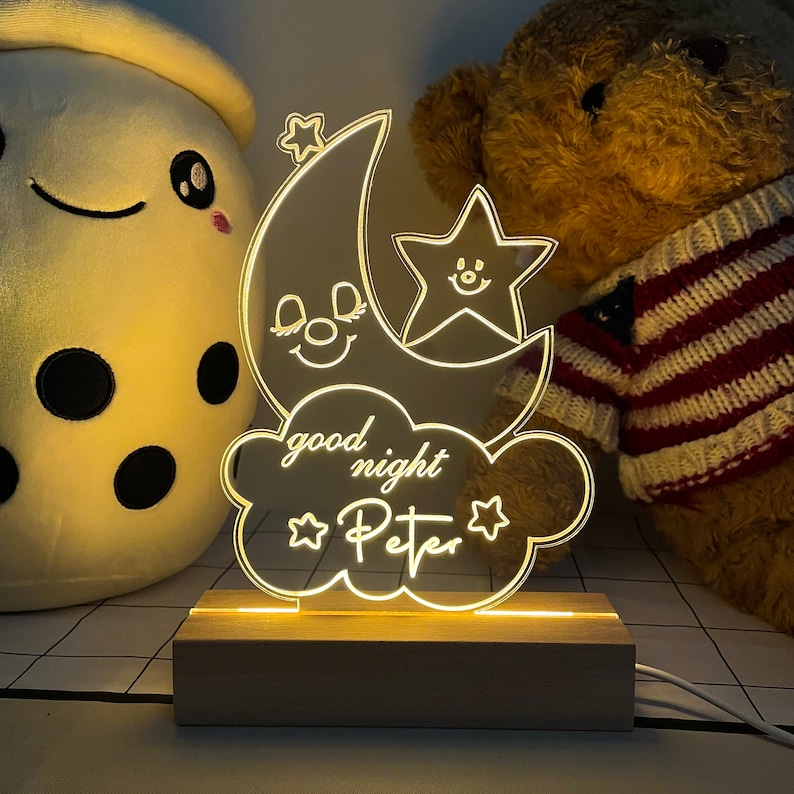 Personalized Night Lights Night Light Lamp Custom Night - Etsy