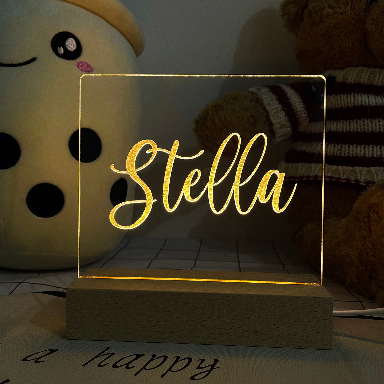 Name Night Light Personalized Night Light Custom Name Lamp | Etsy