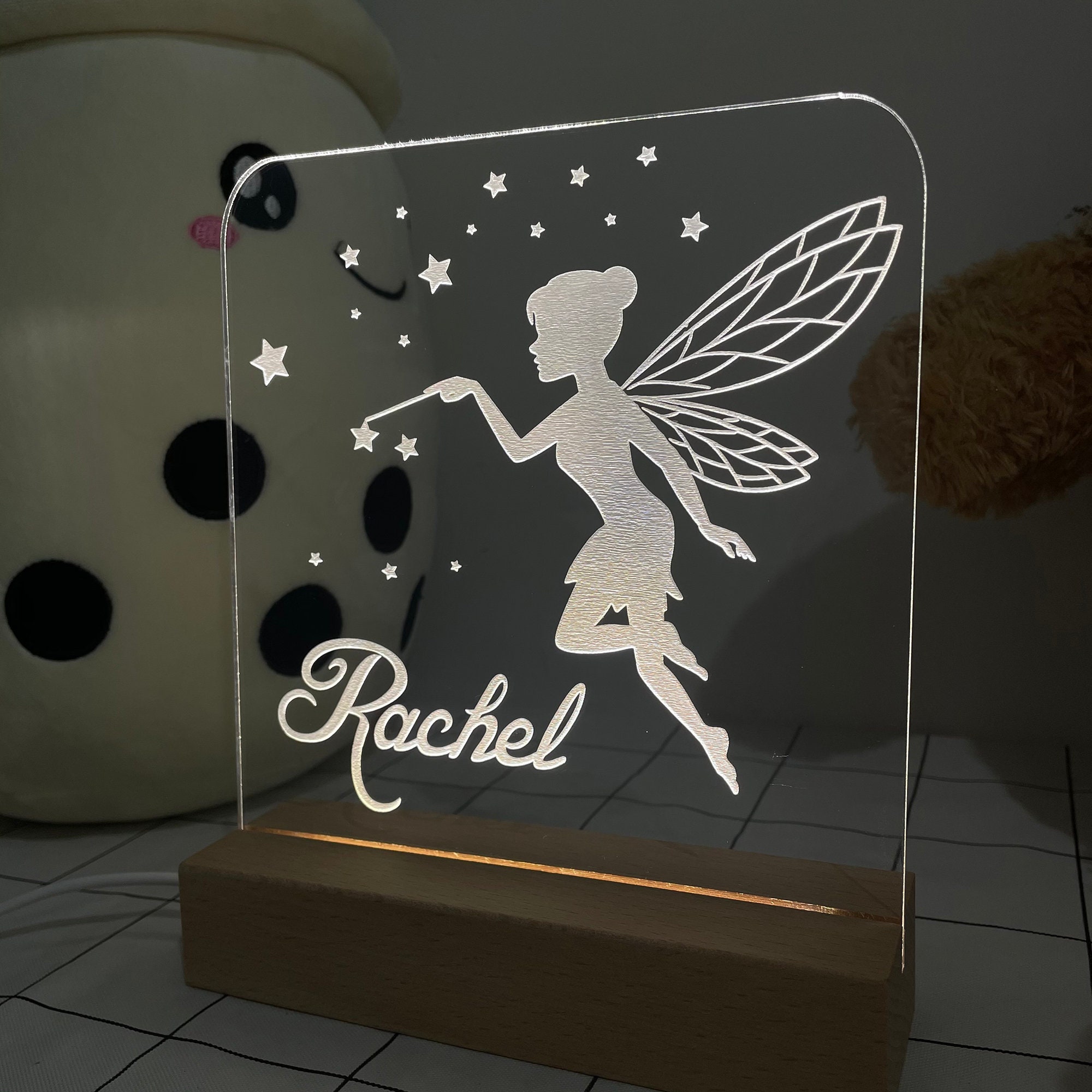 Fairy Night Light - Personalized Name Night Light - Bedroom Decor ...