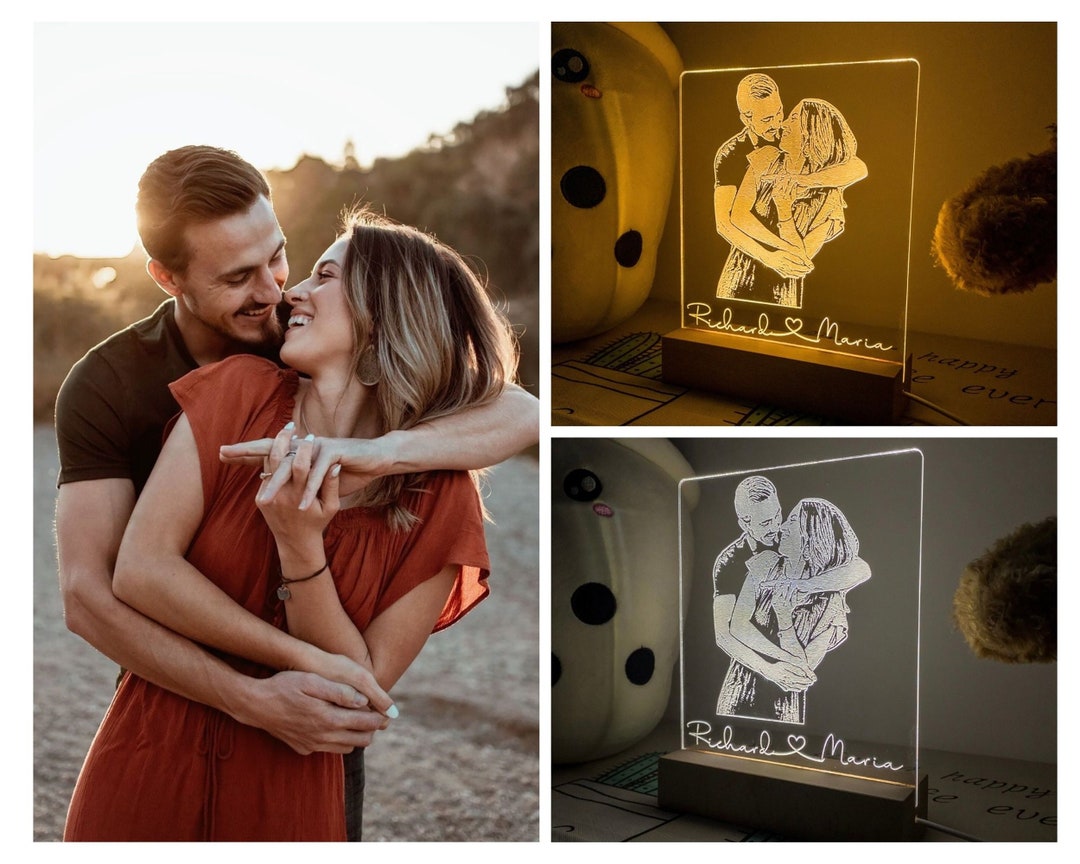 Personalized Photo Lamp, Picture Lamp, Portrait Night Light, 3d Photo ...