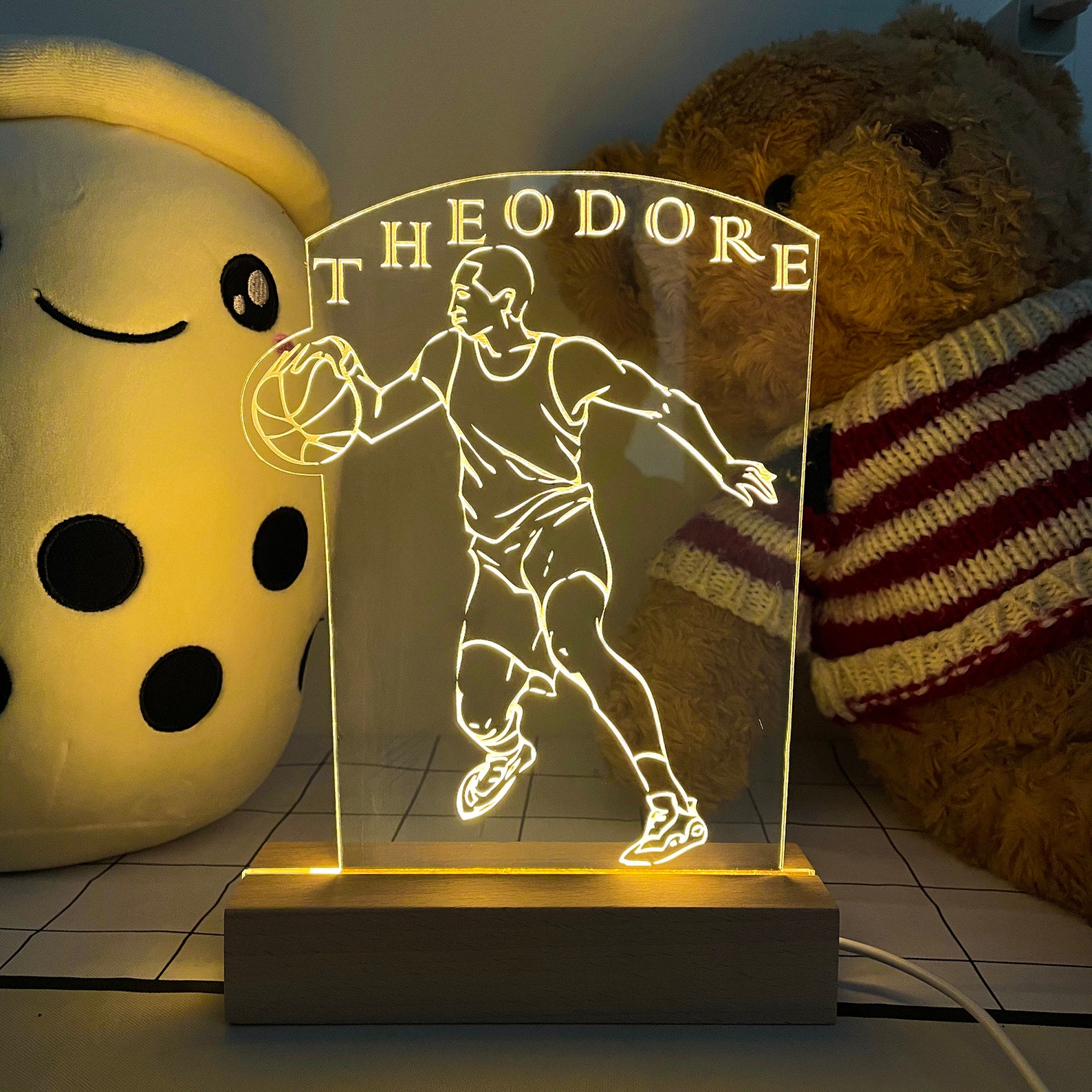 Personalized Basketball Night Lights Night Light Lamp Custom - Etsy