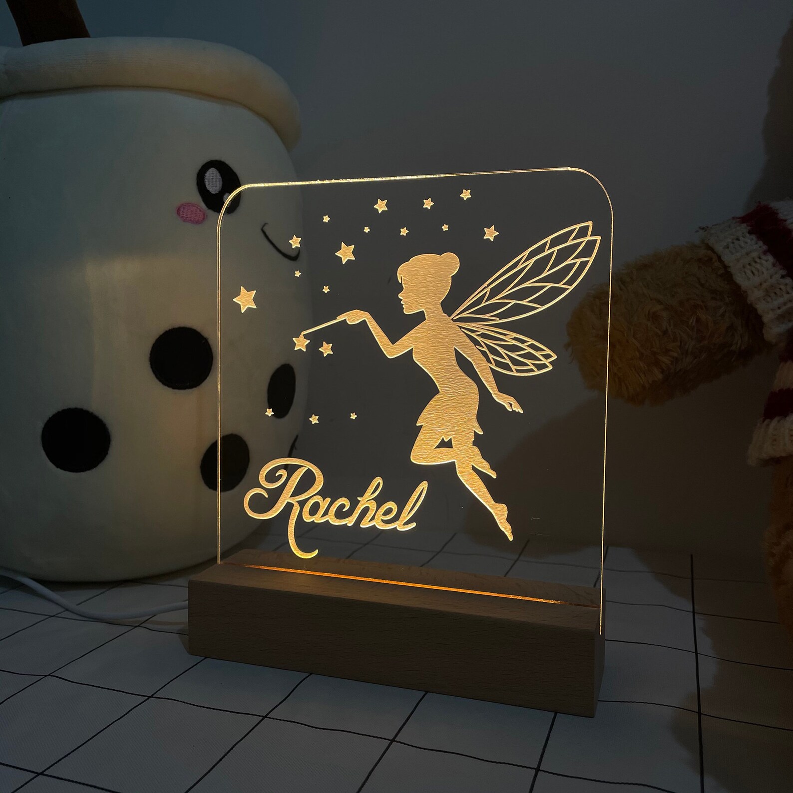 Fairy Night Light - Personalized Name Night Light - Bedroom Decor ...