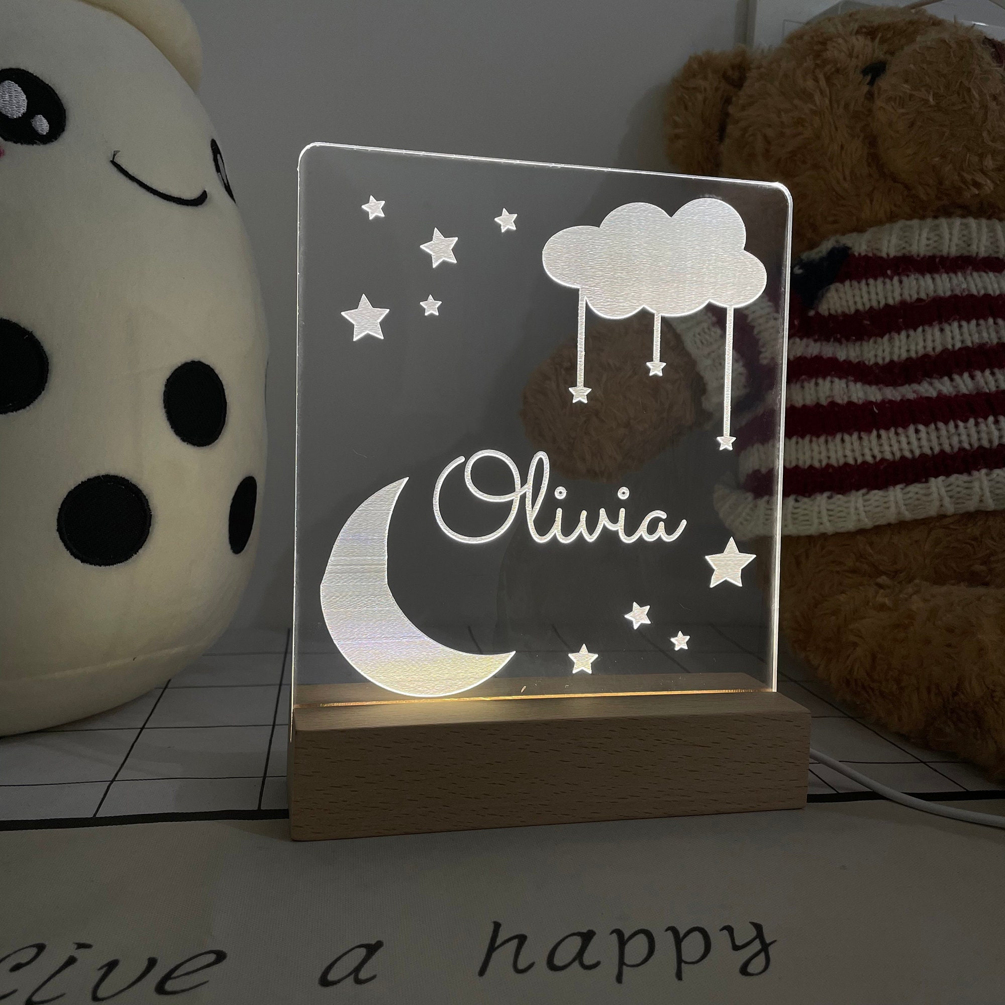 Personalized Night Light Table Lamp For Kids Night Lights | Etsy