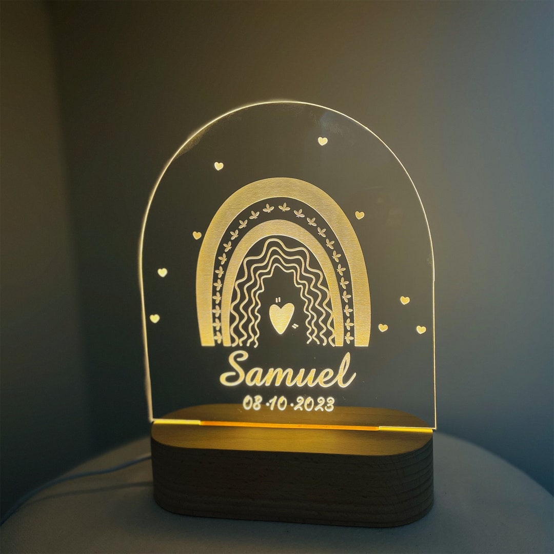 Customized Night Light Rainbow Personalized Baby Gifts, Night Light ...
