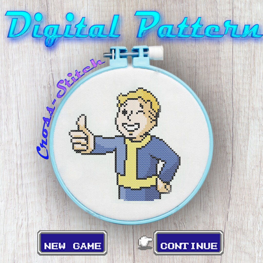 Fallout Vault Boy Cross Stitch Pattern - Etsy