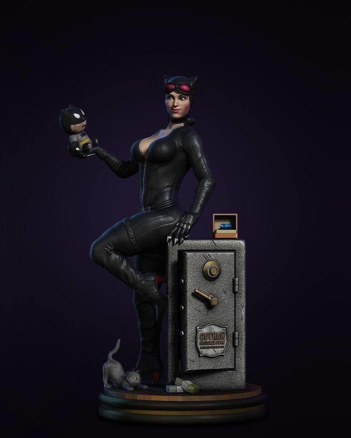 Catwoman Stl File 3d Model Print Etsy