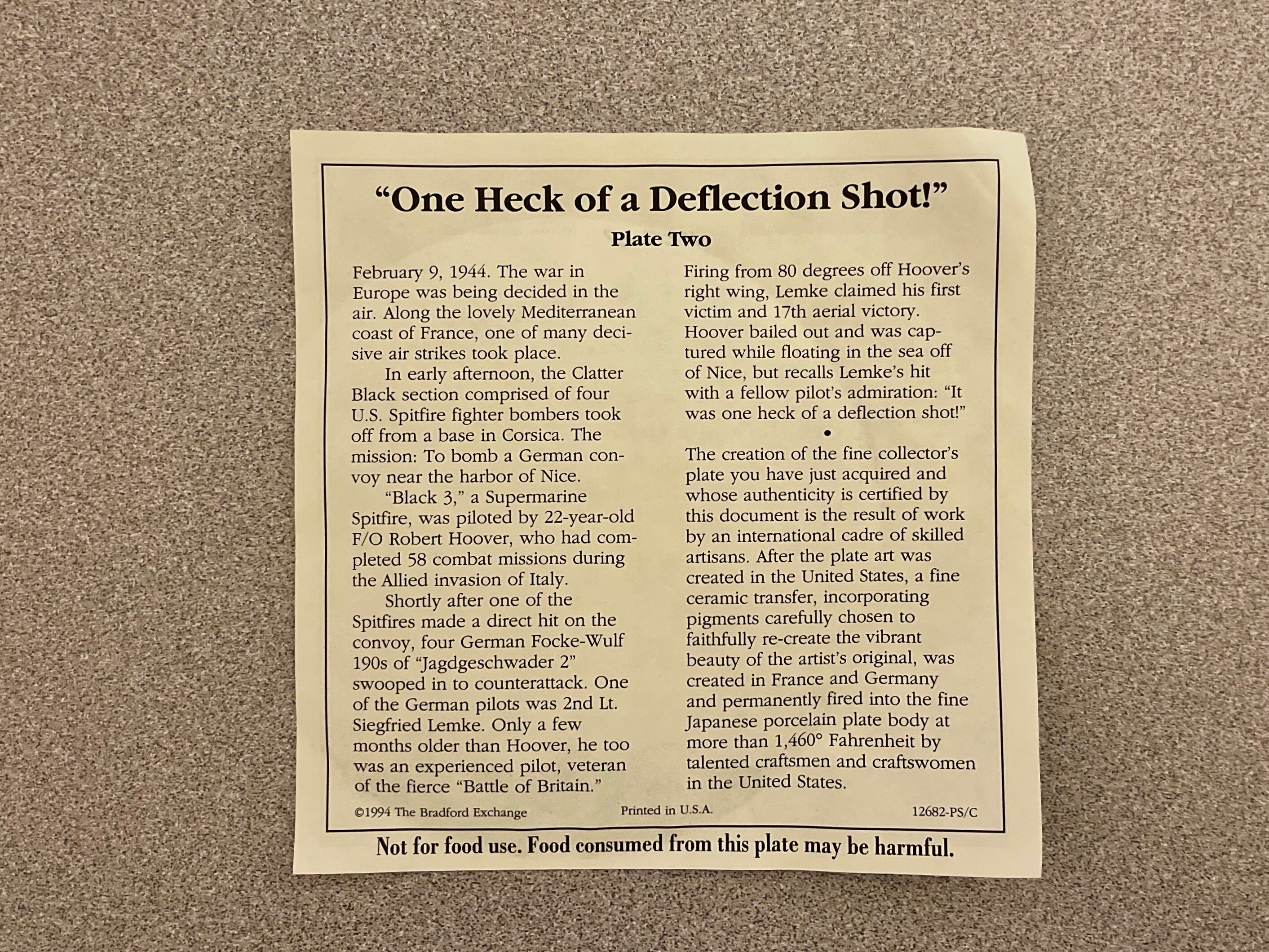 One Heck of a Deflection Shot Triumph in the Air Heinz Krebs Bradford ...